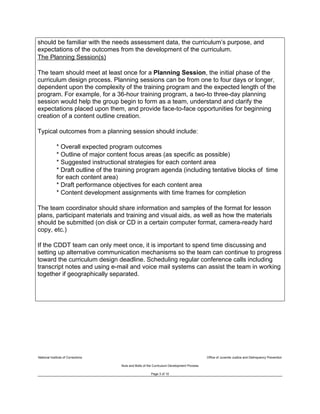 Curriculum develop cost time example | PDF