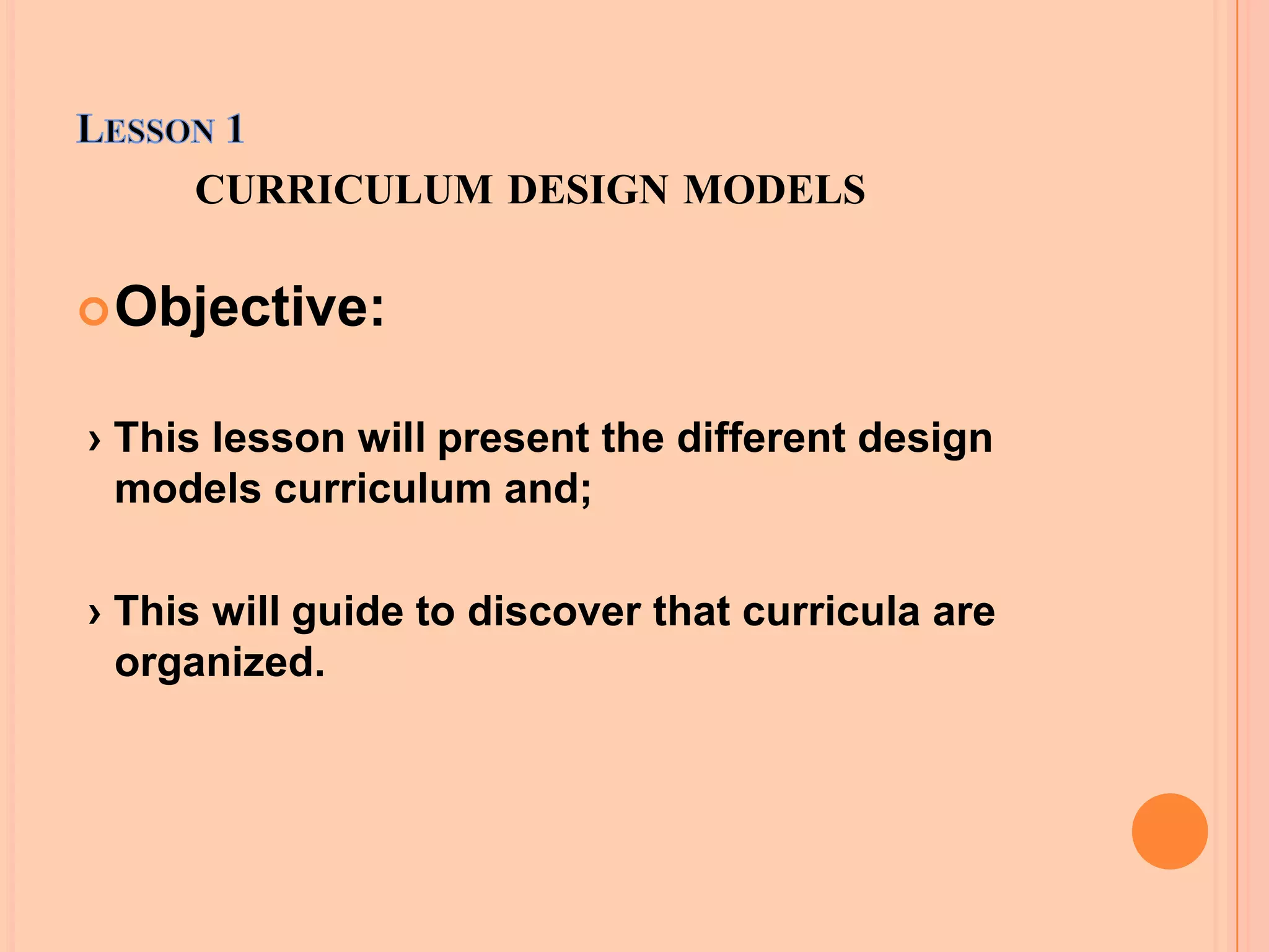 Curriculum Development Module 2 lesson 1-3 | PPTX