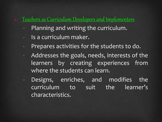 THE ROLES OF STAKEHOLDERS IN CURRICULUM IMPLEMENTATION | PPTX