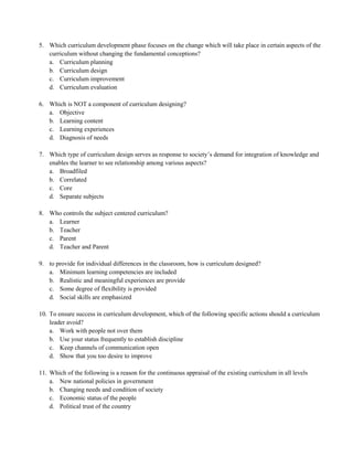 Curriculum development | PDF