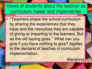 Lesson 4 : STAKEHOLDERS IN CURRICULUM IMPLEMENTATION | PPTX