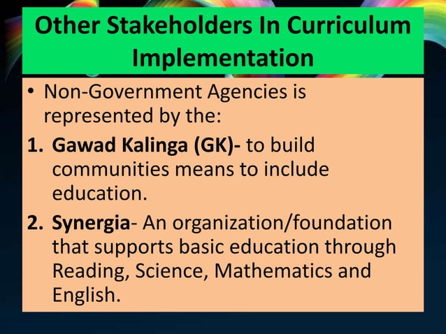 Lesson 4 : STAKEHOLDERS IN CURRICULUM IMPLEMENTATION | PPTX