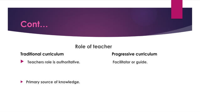 Difference between traditional and progressive curriculum.pptx ...