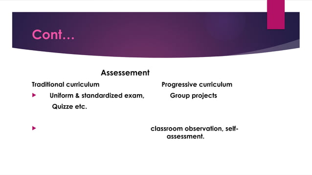 Difference between traditional and progressive curriculum.pptx ...