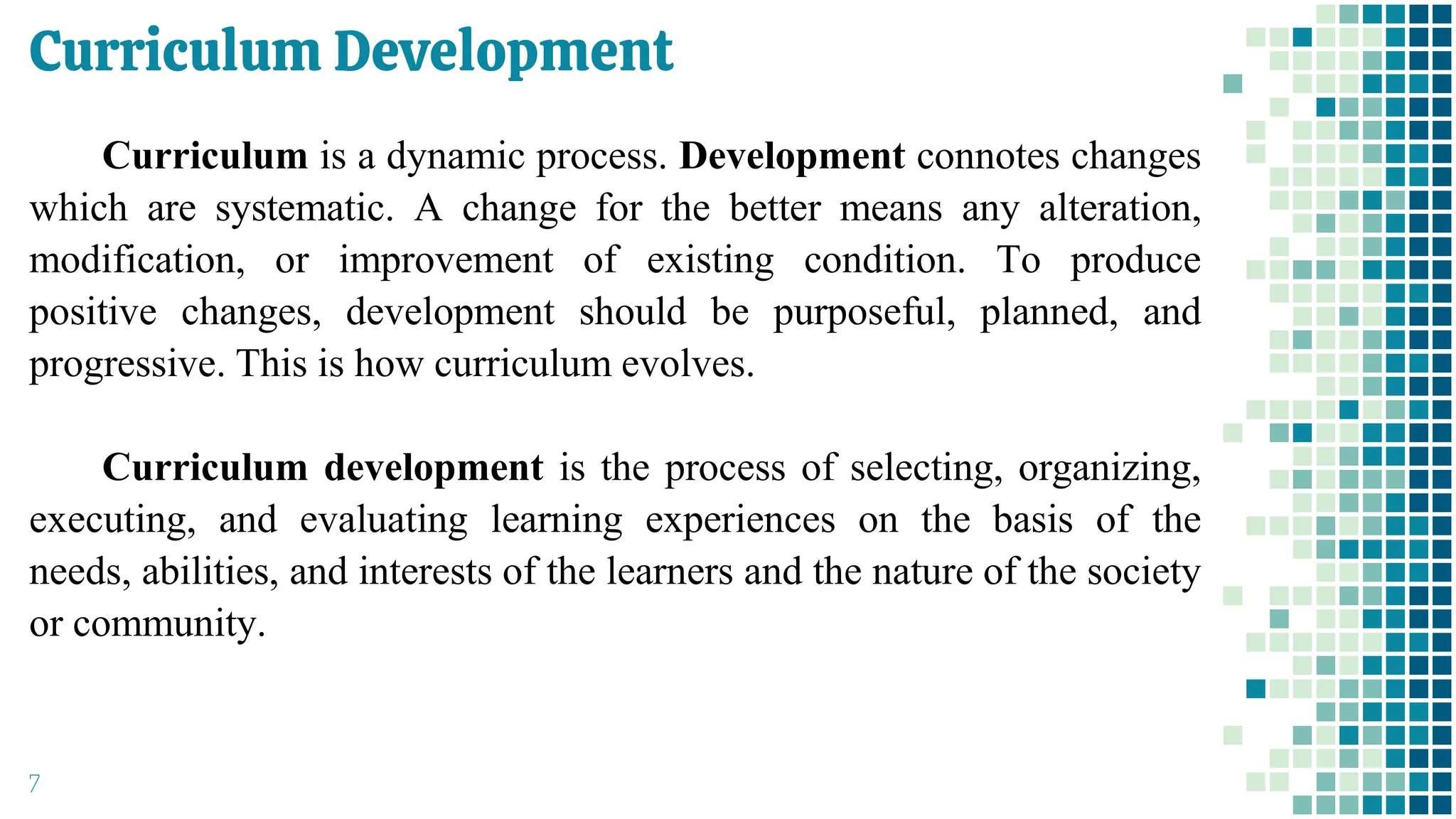 Curriculum Development (Three Sub-Topics) | PDF