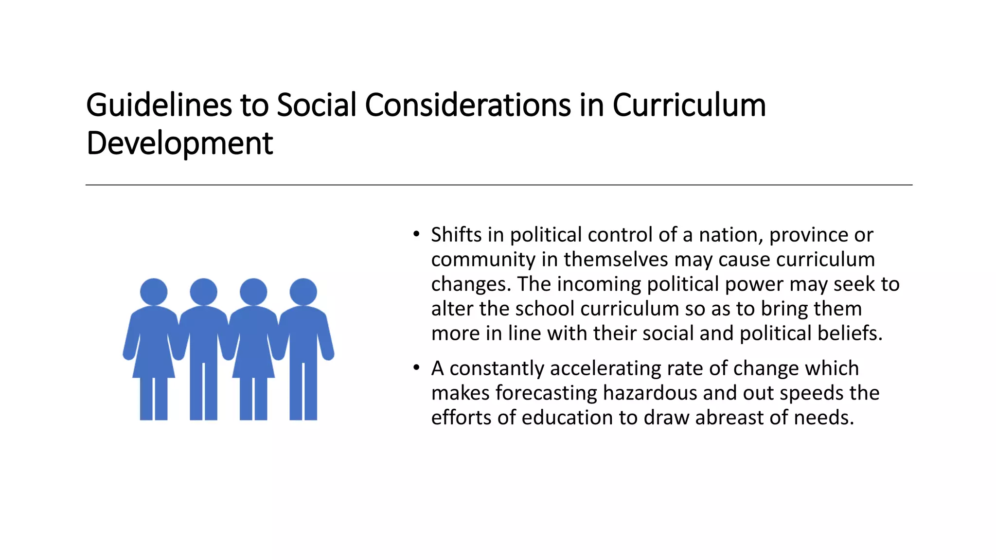Sociological Dimensions in Curriculum Development | PPTX