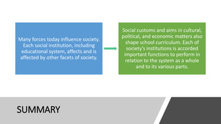 Sociological Dimensions in Curriculum Development | PPTX