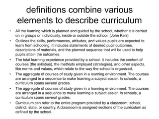 Curriculum Development and Instruction | PPTX