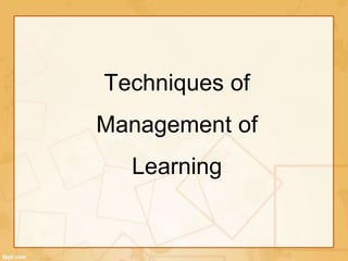 Curriculum development and management of learning | PPTX