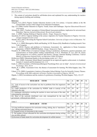 Curriculum development and teaching methodology for | PDF