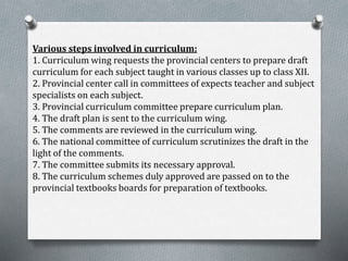 Curriculum development at elementry and secondary level | PPTX