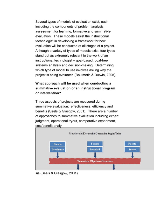 Curriculum development model:tyler model | DOC | Educational Assessment ...