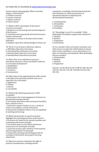 Curriculum development part 2 | PDF