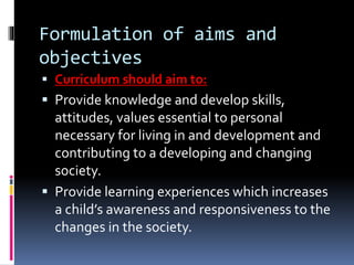 Elements Of Curriculum Development | PPTX