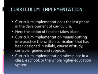 Elements Of Curriculum Development | PPTX