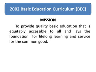 Curriculum Innovation: Local Trends (with K-12 Basic Education ...