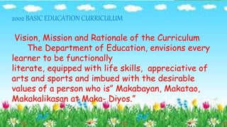 Curriculum development repport | PPTX