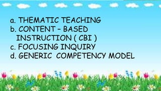 Curriculum development repport | PPTX