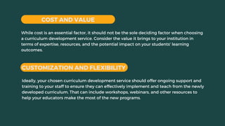Curriculum Development Services - Acadecraft | PPT
