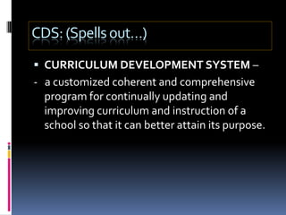 Curriculum development system | PPTX