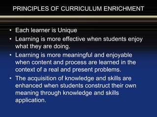 Curriculum enrichment | PPTX
