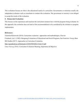 Curriculum evaluation | PDF