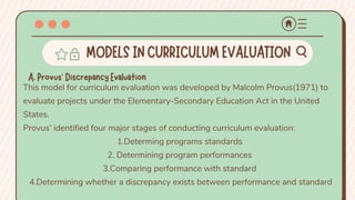 CURRICULUM EVALUATION BEED POWERPOINT PRESENTION | PPT