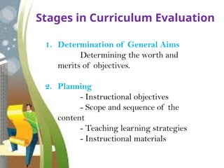 Curriculum Evaluation. powerpoint to show | PPT