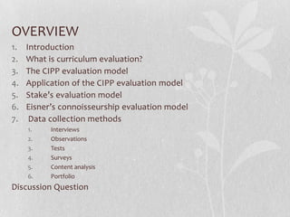 Curriculum evaluation (1) | PPTX