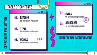 Curriculum Evaluation & Curriculum Improvement | PPTX