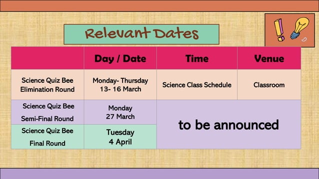 Curriculum Fest- Science Quiz Bee- Guidelines and Mechanics.pdf | Beekeeping | Hobbies & Interests