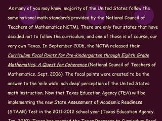 Curriculum focal points | PPT