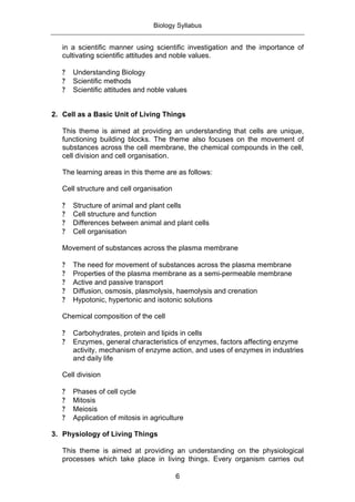 Curriculum for biology | PDF