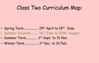 Class Two Curriculum | PPTX