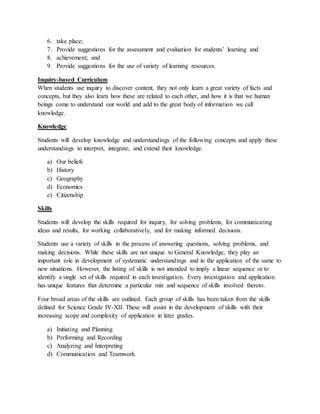 Curriculum for general knowledge | DOCX