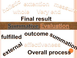 Curriculum (formative & summative) evaluation | PPTX