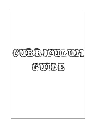curriculum guide.pdf | Primary Education | Education