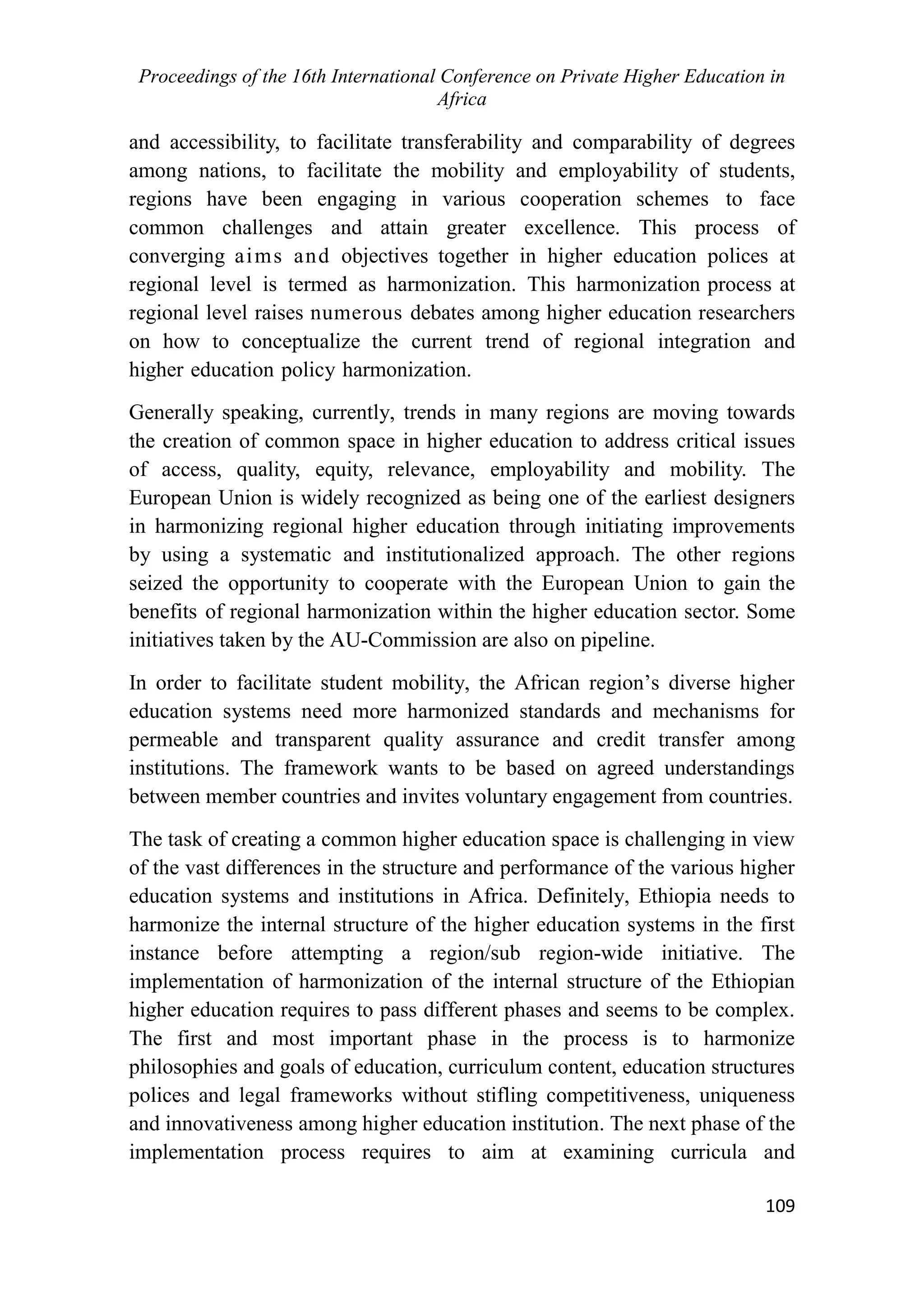 Curriculum harmonization in ethiopian public universities is it a step ...