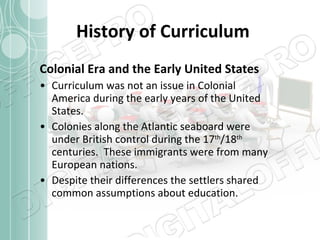 Curriculum, history and elements of curriculum | PPT