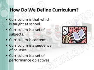 Curriculum, history and elements of curriculum | PPT