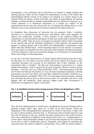 Curriculum implementation | PDF