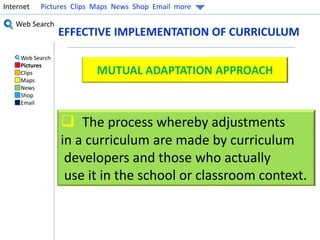 Curriculum implementation | PPTX