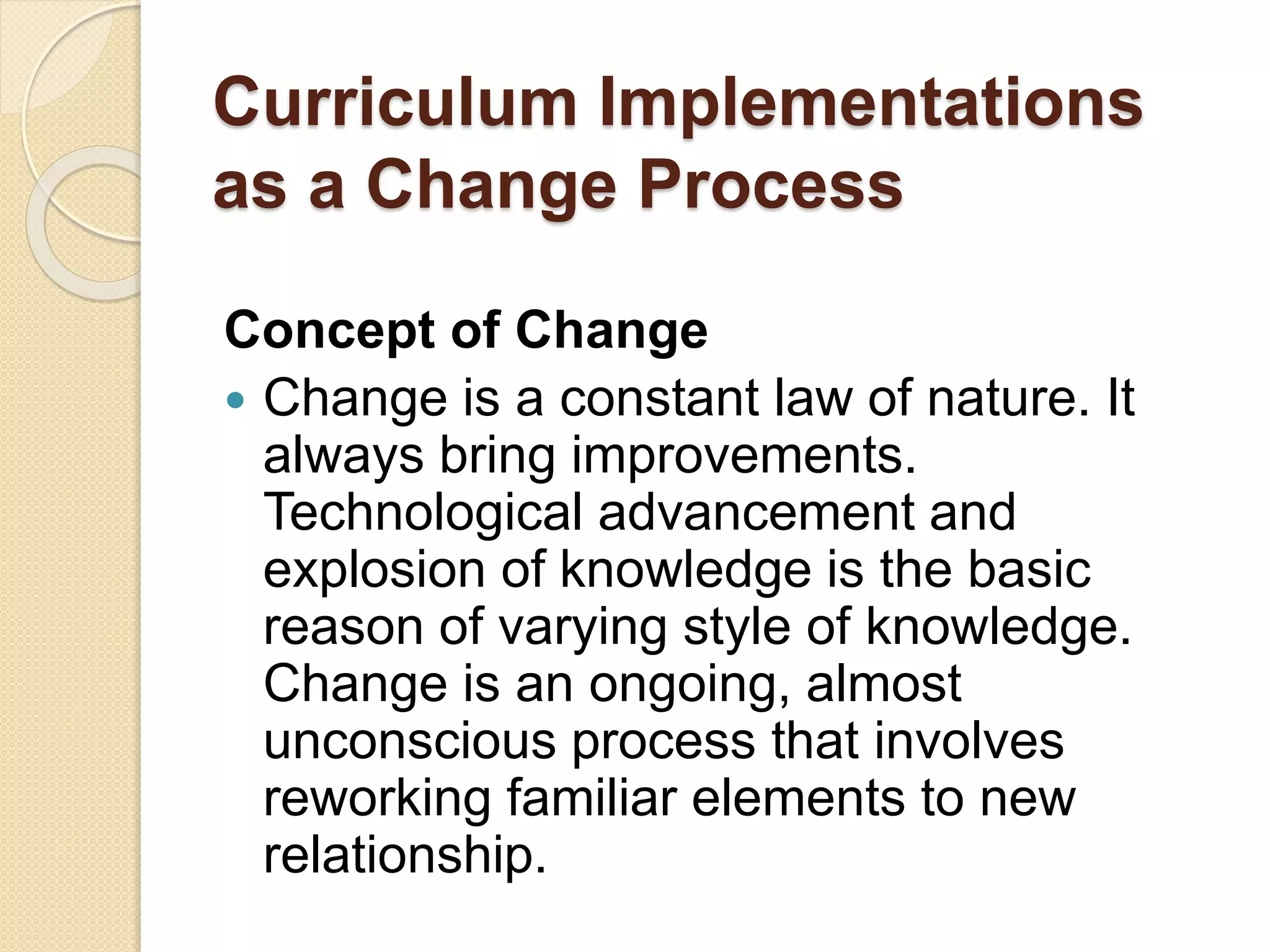 Curriculum implementation | PPTX