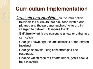 Curriculum implementation | PPTX
