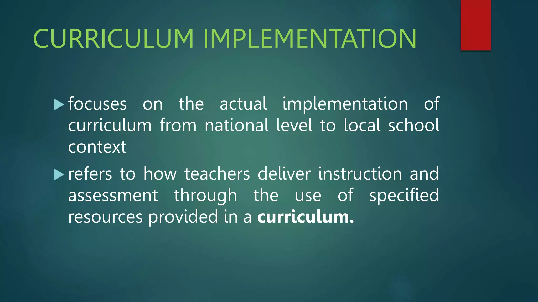 Curriculum Implementation Pptx