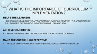 CURRICULUM IMPLEMENTATIONNNNNNNNNNNNNNNN | PPTX