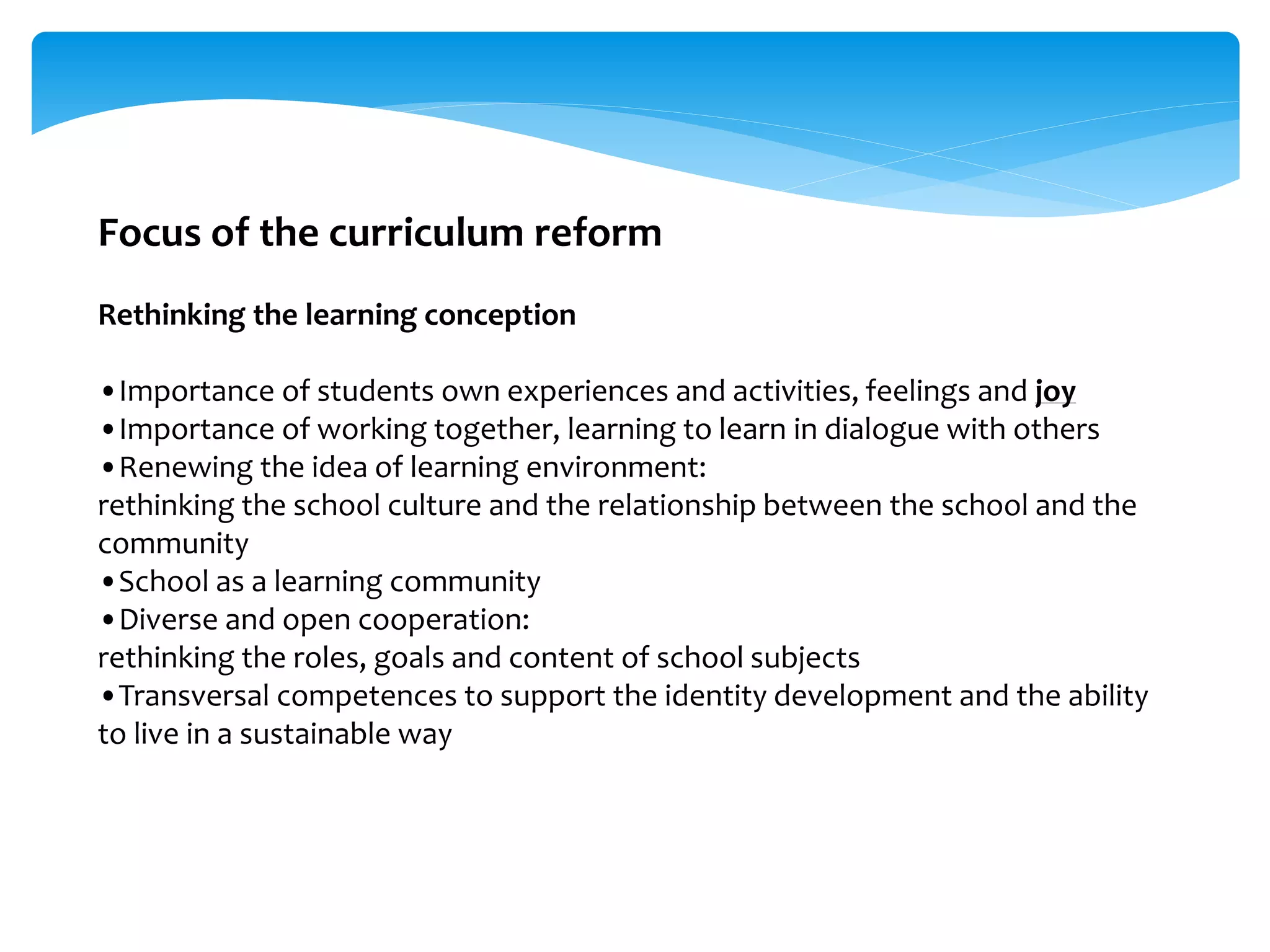 Curriculum in finland | PPTX