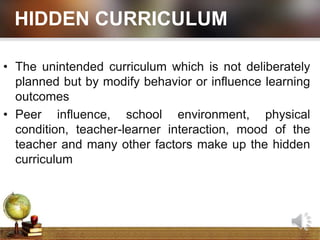 CURRICULUM IN SCHOOL | PPTX