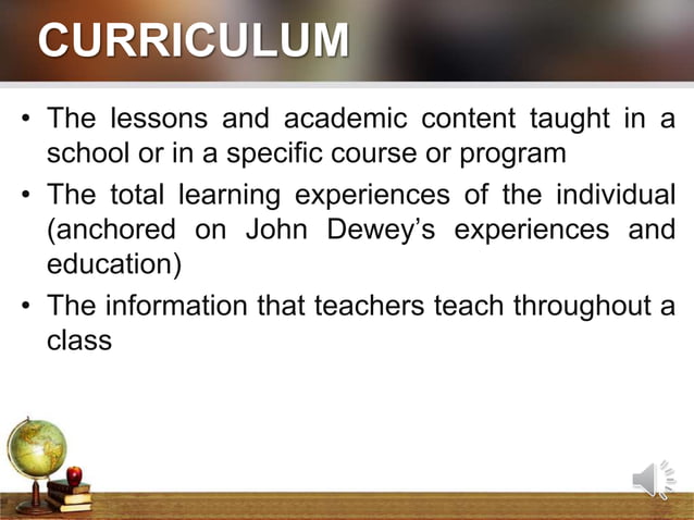 CURRICULUM IN SCHOOL | PPTX | Educational Assessment | Education