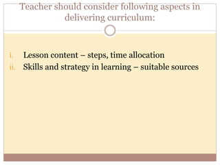Curriculum & instruction (kssr & kbsm) | PPTX